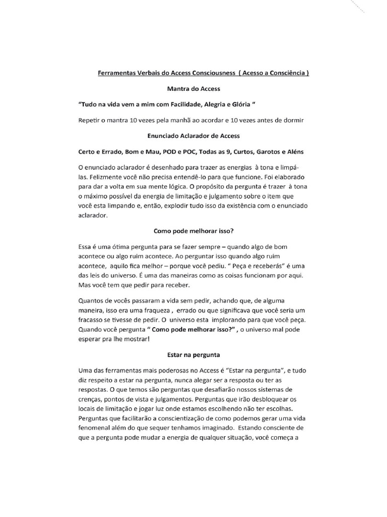 Access Consciousness | PDF