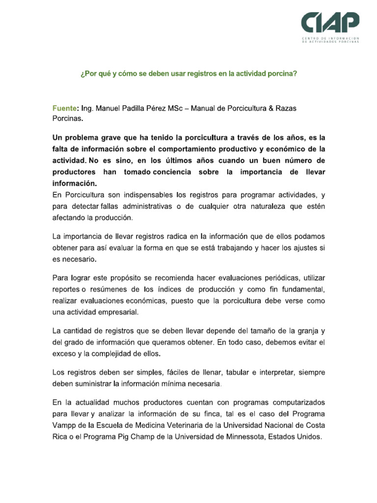 Importancia de Los Registros en Una UPP | PDF