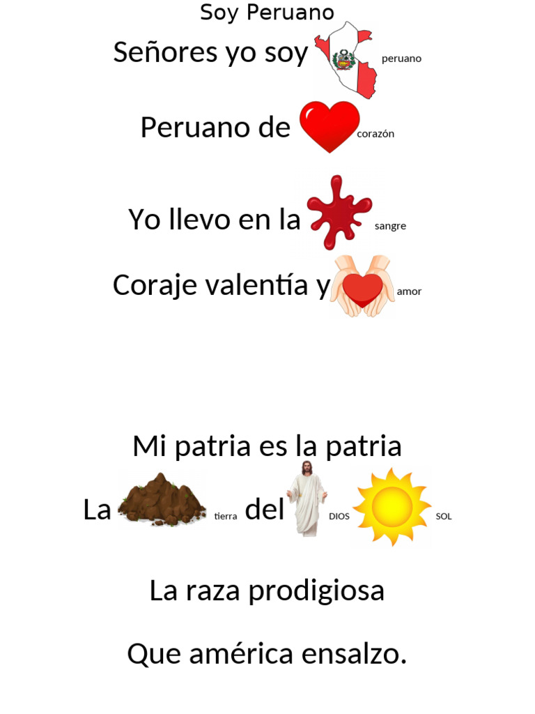 Poema "Soy Peruano" | PDF