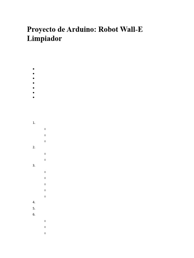 Avance Proyecto Wall e | PDF | Robot | Robótica