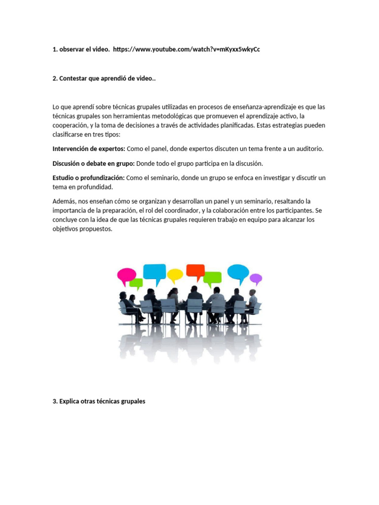 Tecnicas Grupales | PDF | Modificación de comportamiento | Cognición