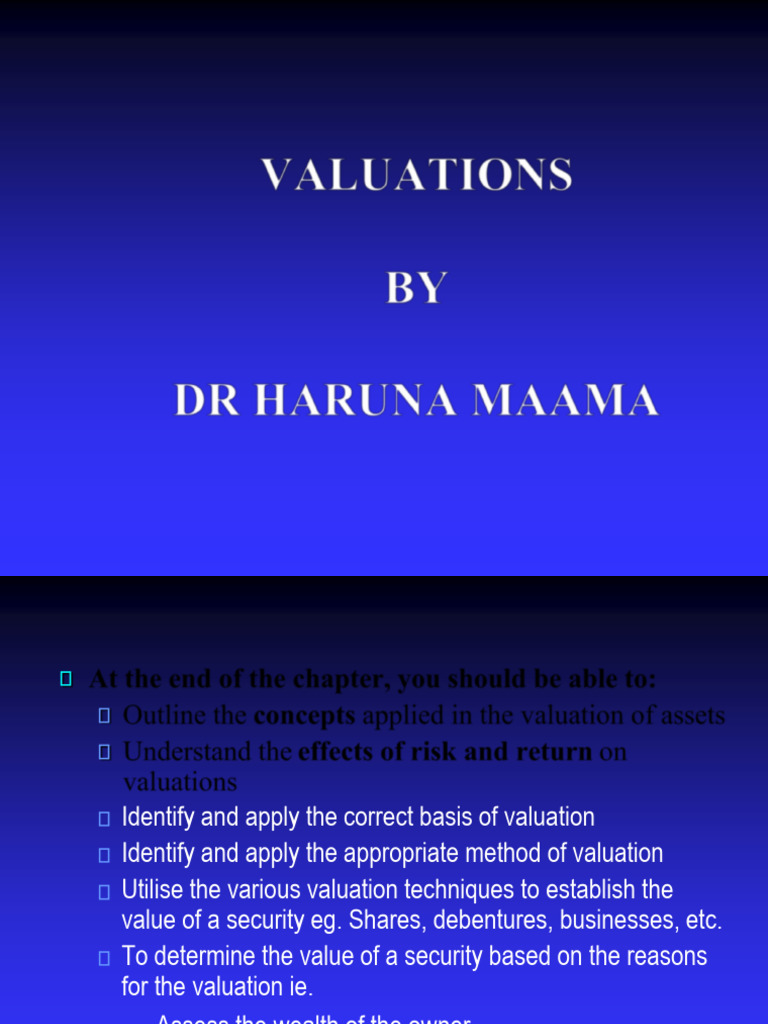 Valuation | PDF | Valuation (Finance) | Discounted Cash Flow