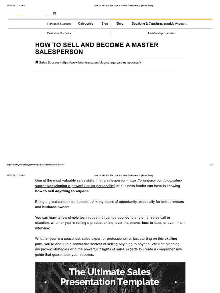 1 - Master Sales | PDF