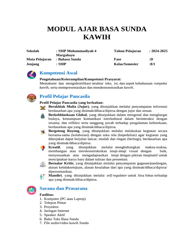 Modul Ajar - Kawih | PDF