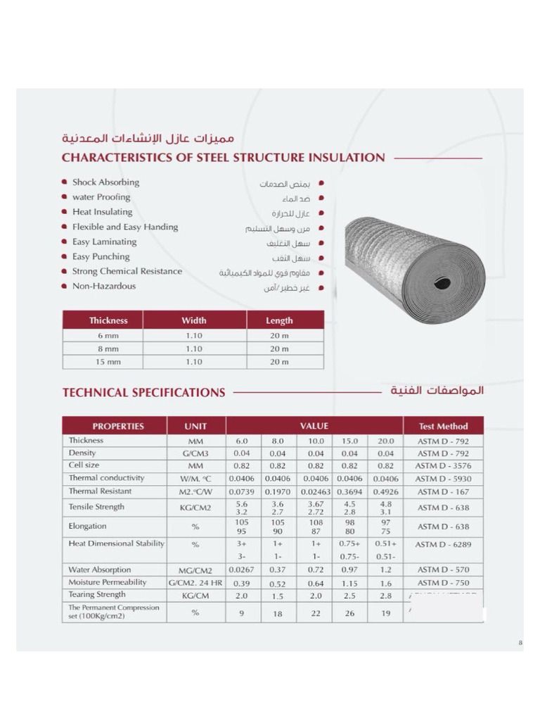 Data Sheet Extruded Polyethylene Foam | PDF
