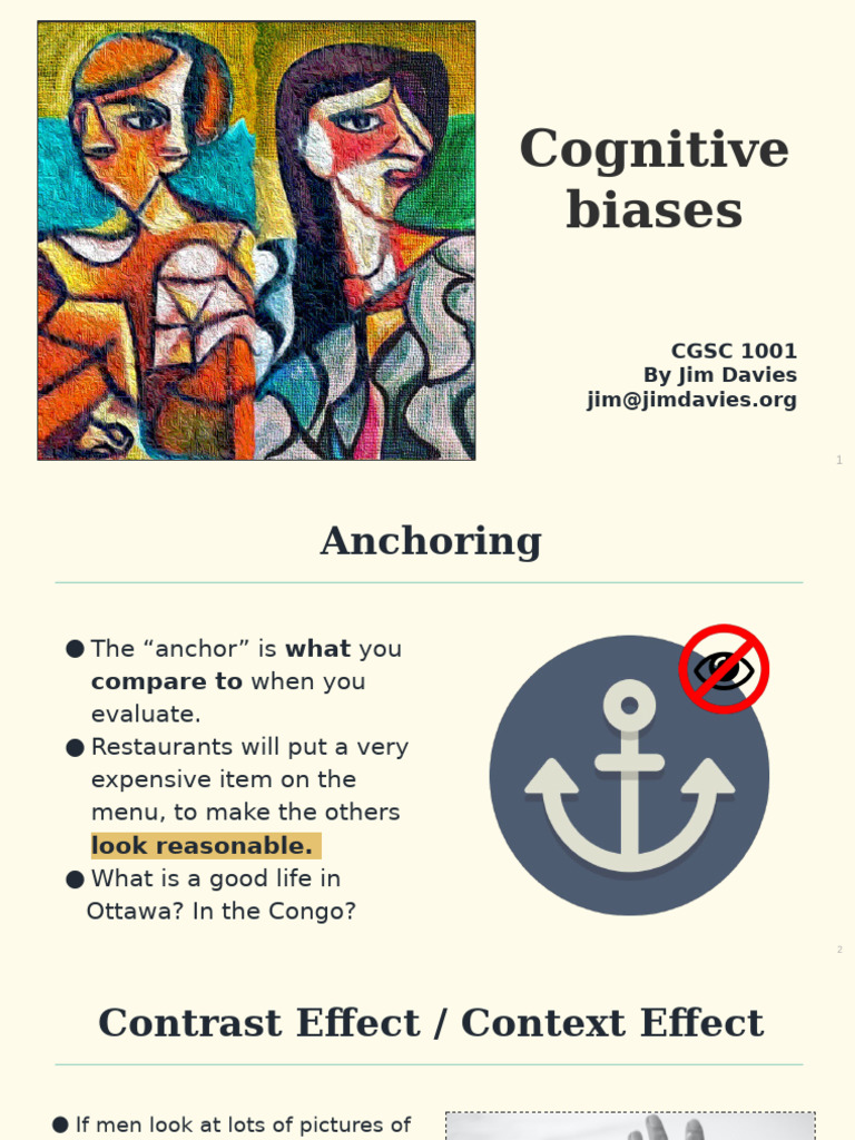 Cognitive Biases (CGSC1001 Slides) | PDF | Bias | Mental Processes