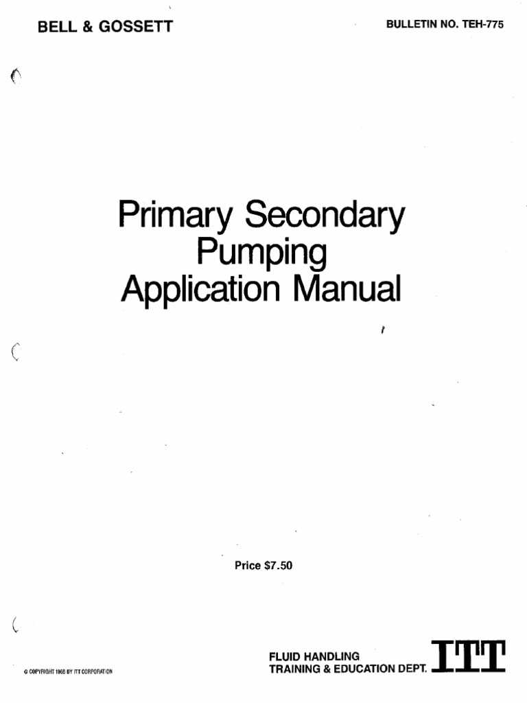 (O) B&G Training Manual Primary Secondary Pumping Application TEH-775 | PDF