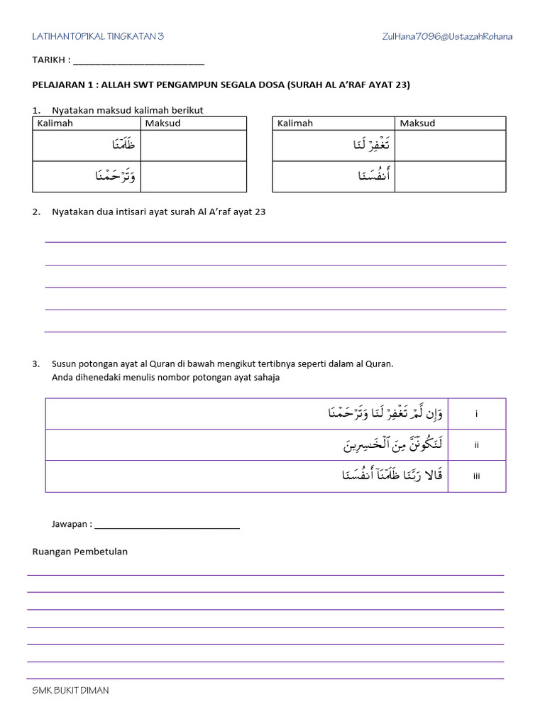 Latihan Topikal t3 Ikut Tajuk | PDF
