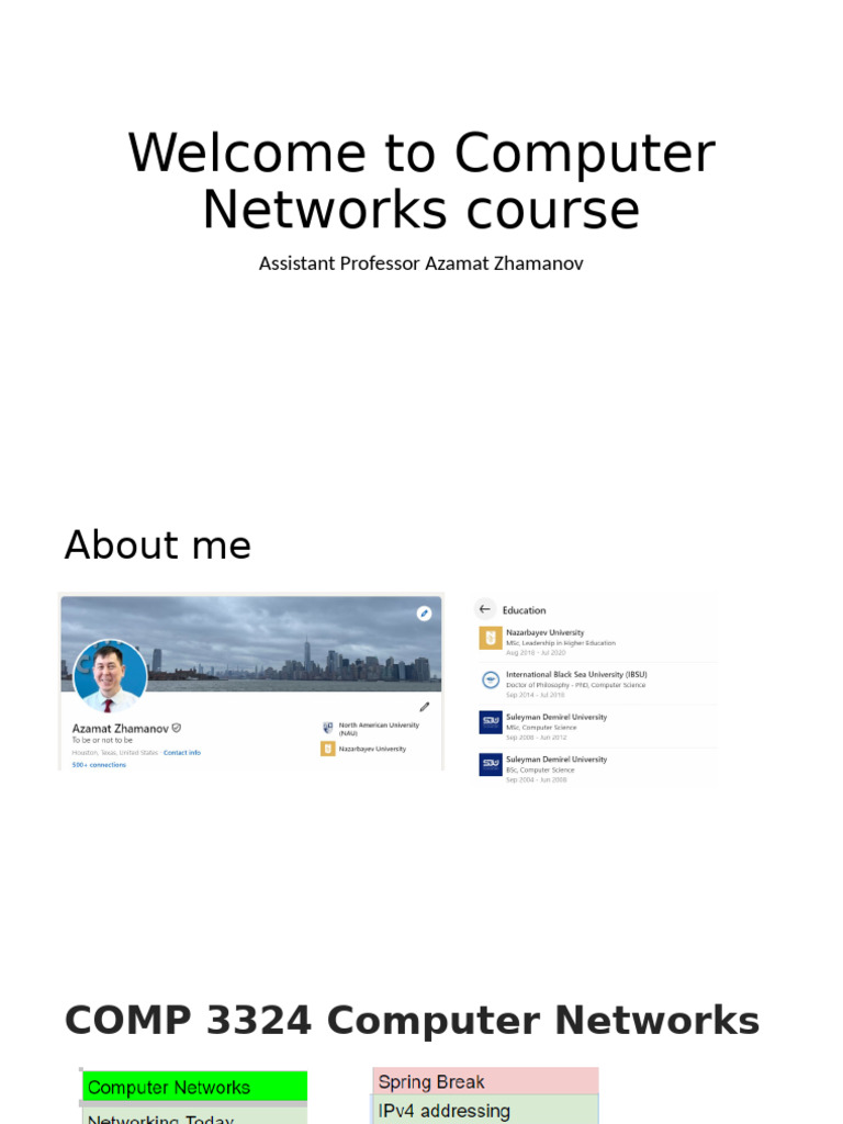 Comp 3324 Computer Networks - Lecture 1 | PDF