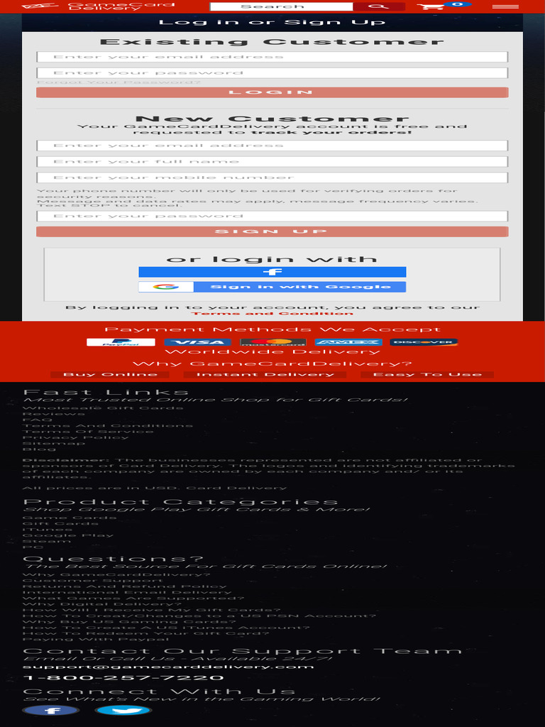 Log in or Sign Up Fast Email Delivery | PDF