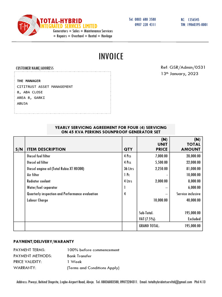 Cititrust Asset MGT - YSA 2023-24 | PDF