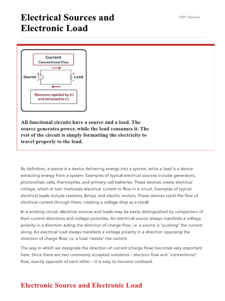 03 - Basic Eleectrical Direct Current Theory - Electical Source and ...