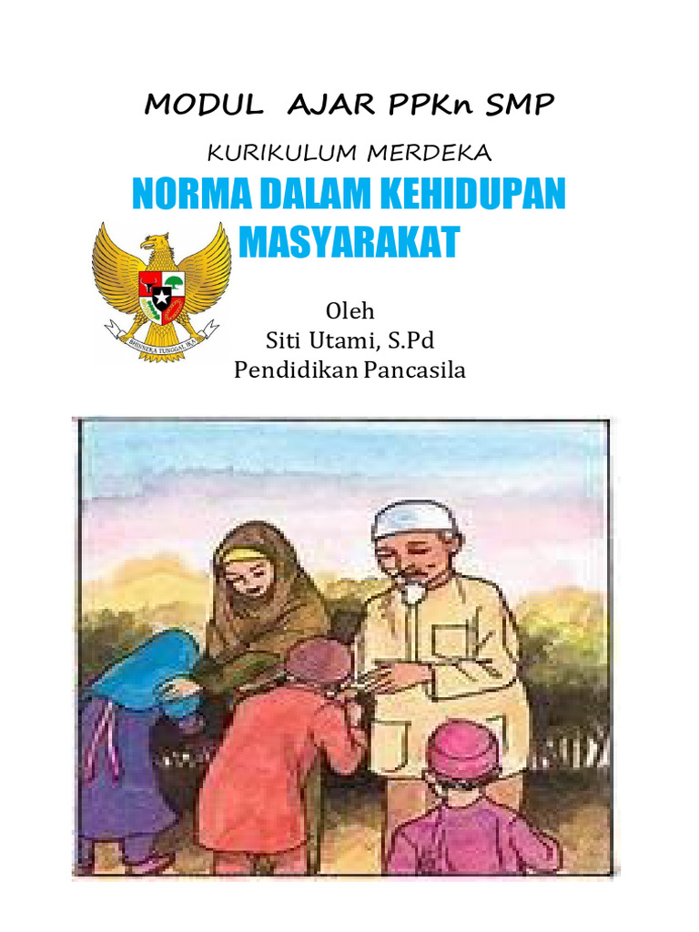 MODUL AJAR PPKN KLS 7 BAB 2 Kurmer - Siti Utami | PDF | Ilmu Sosial | Seni