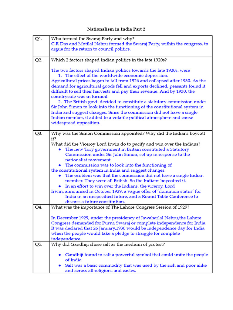 Nationalism in India Part 2 | PDF | Mahatma Gandhi | Indian Nationalism