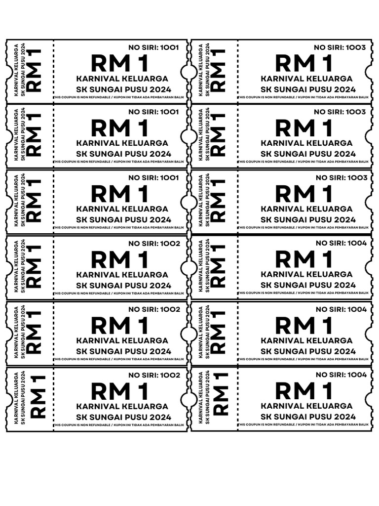 Kupon RM1 1001-1199 (RM10) | PDF