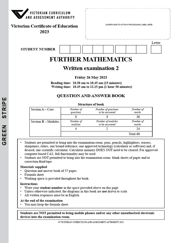 Vcaa FM NHT Vce Exam 2 2023 | PDF | Workweek And Weekend | Errors And ...