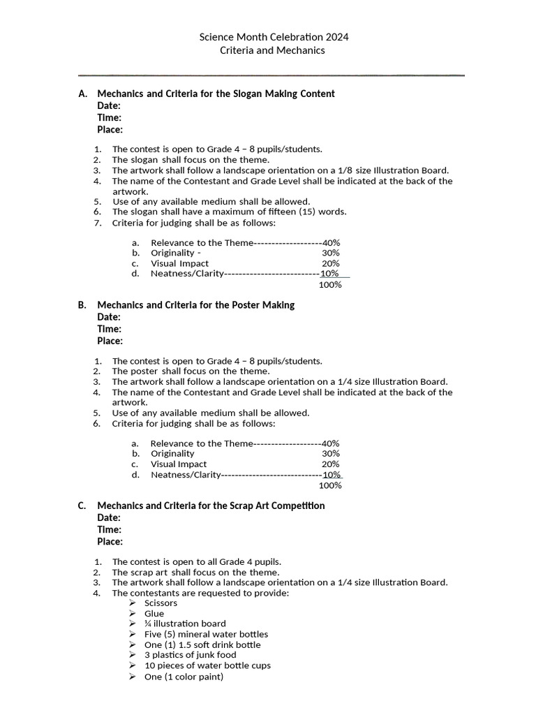 Science 7 Month Celebration | PDF | Art | Technology & Engineering