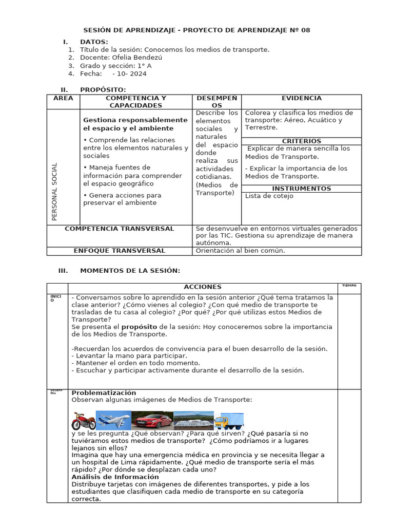 Medios de Transporte para Niños | PDF | Transporte | Aprendizaje