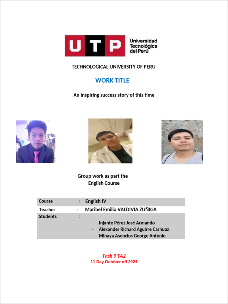 Ingles 4 Task IX TA2 | PDF