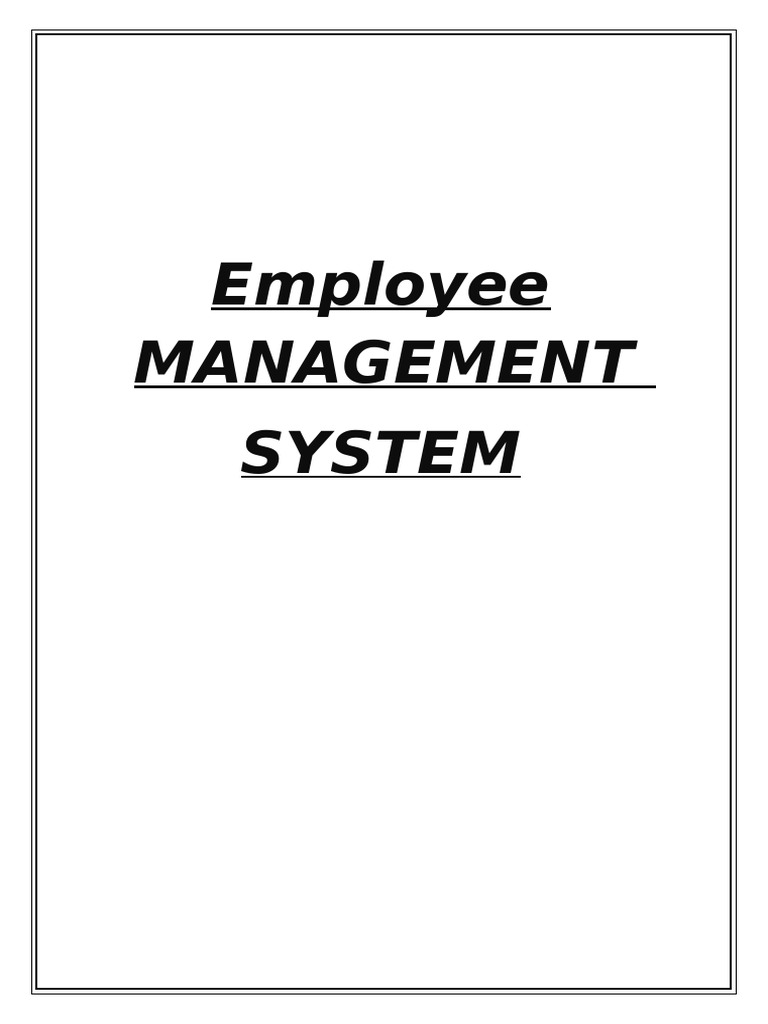 Employee Management System | PDF | Databases | Computer Data