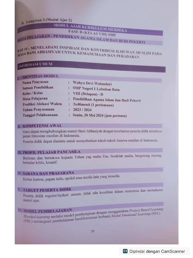 Modul Ajar PAI Bab 10 Wahyu Devi Wulandari | PDF