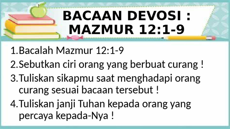 Bacaan Devosi Maz 12 | PDF