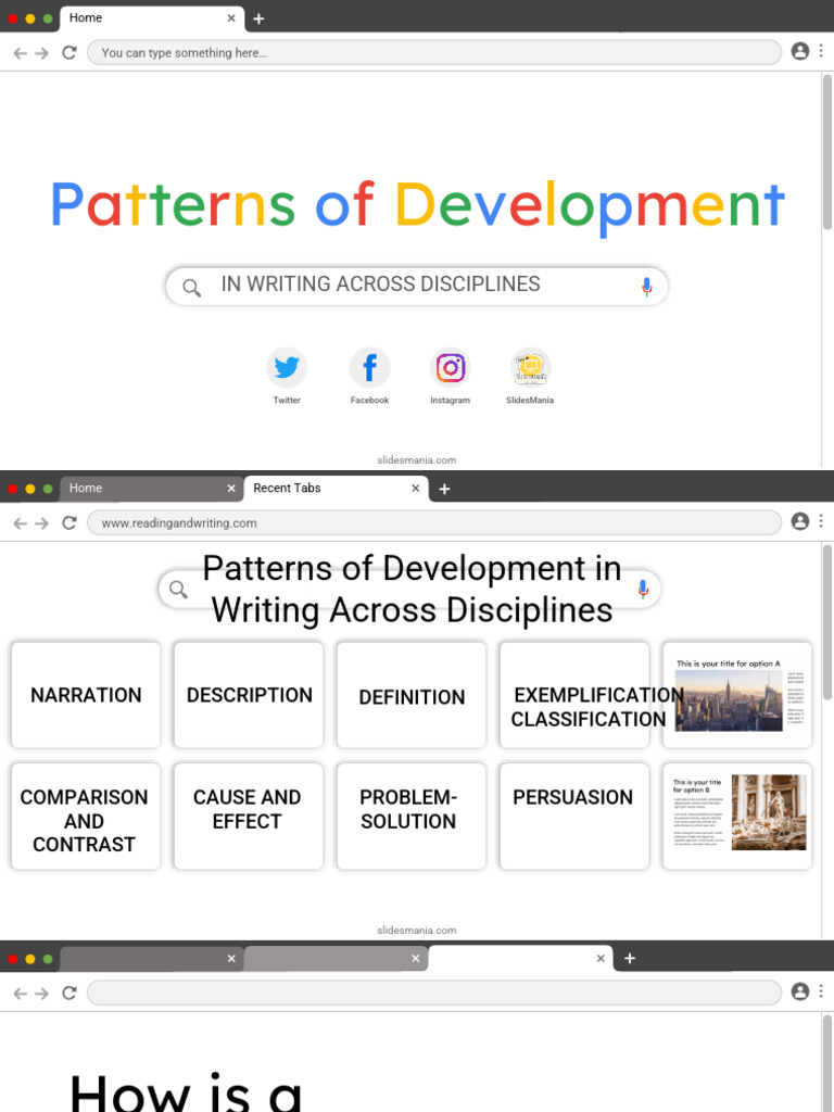 PDF Quarter 3 Lesson 1 Patterns of Development | PDF | Argument | Definition