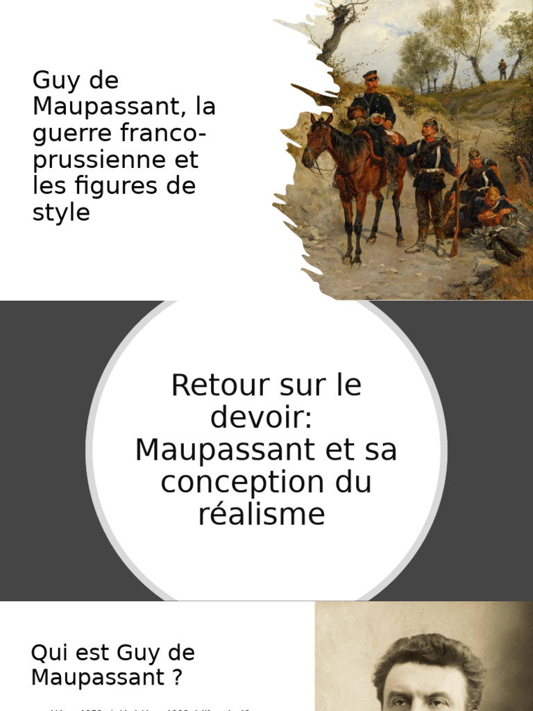 Guy de Maupassant La Guerre Franco-Prussienne Et Les Figures de Style ...