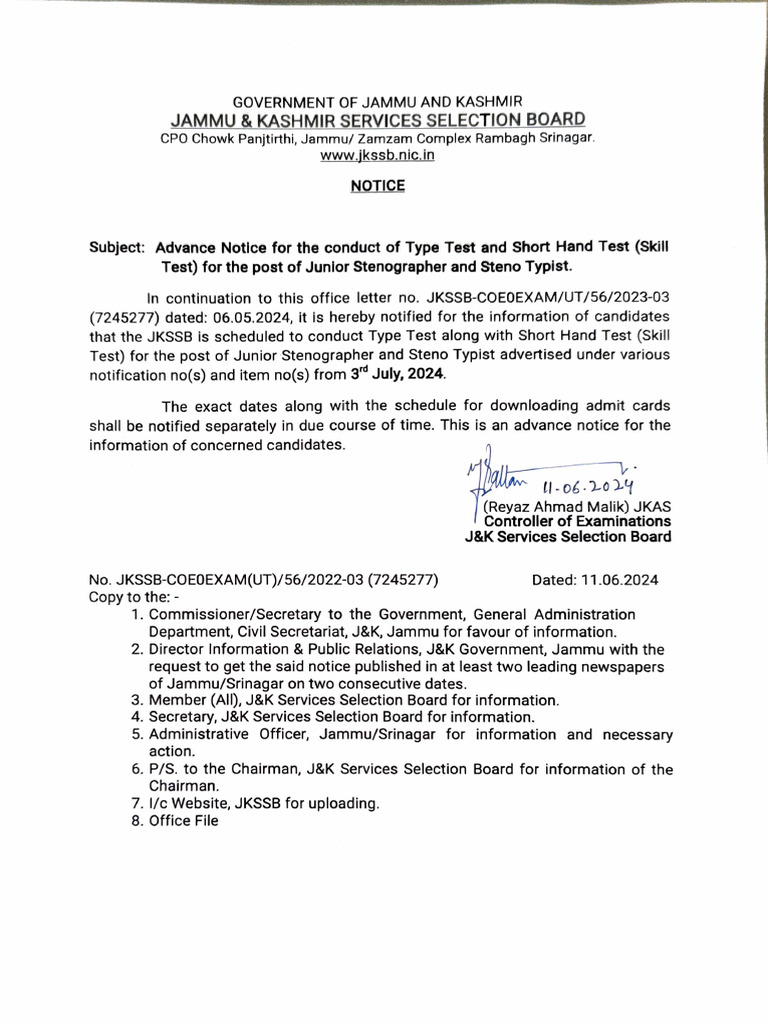 Advance Notice 11062024 | PDF