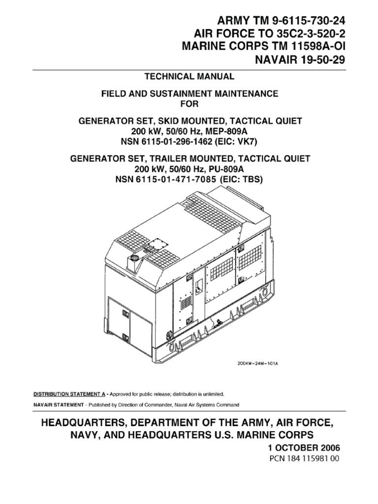 Generator Set MEP 809A | PDF