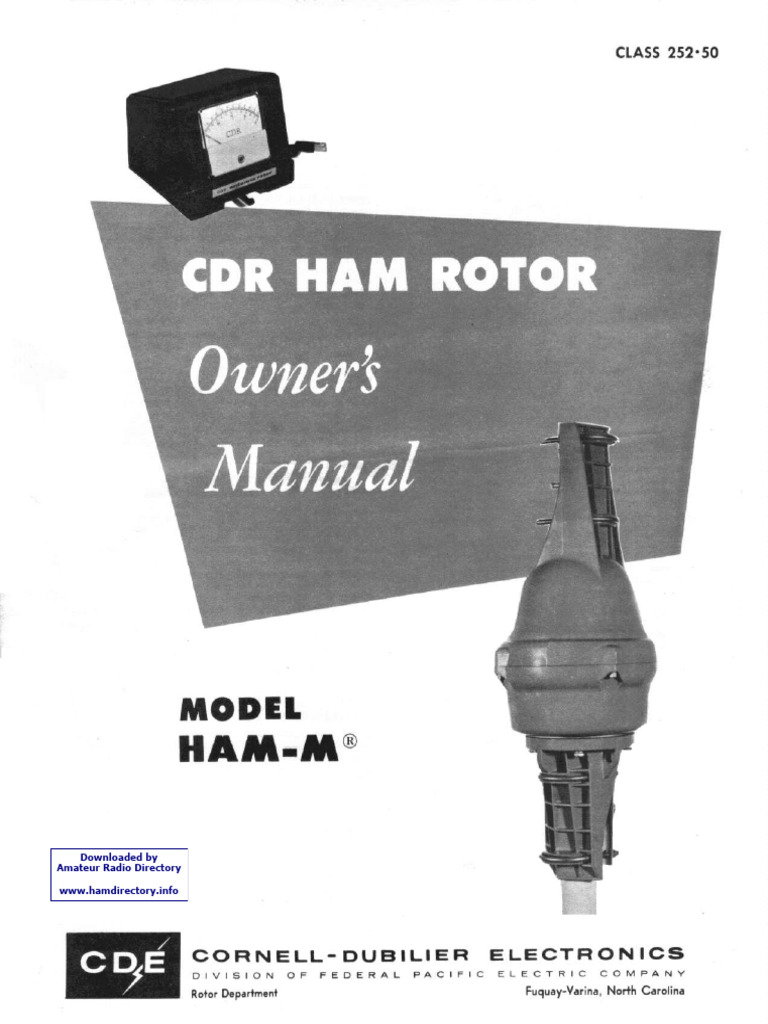 ROTOR CDE HAM-M User | PDF