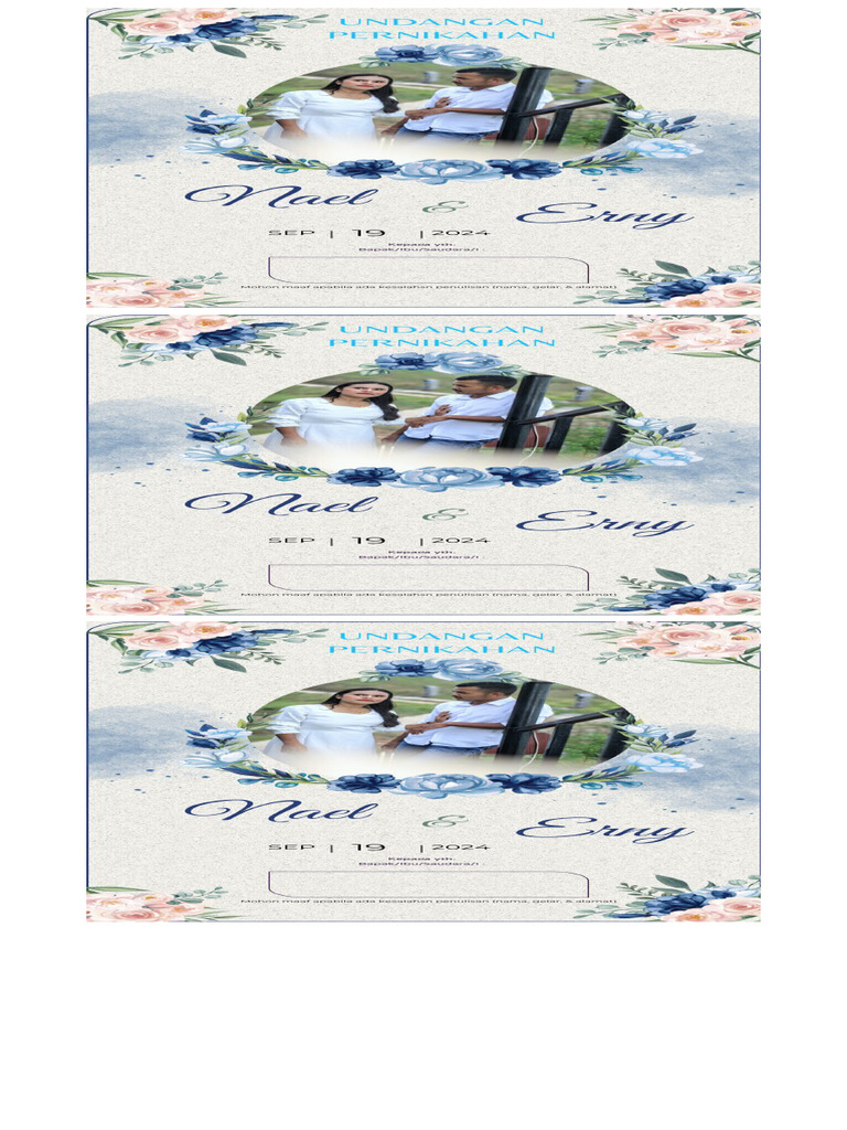 UNdangan Terbaru NAel Dan Erni | PDF