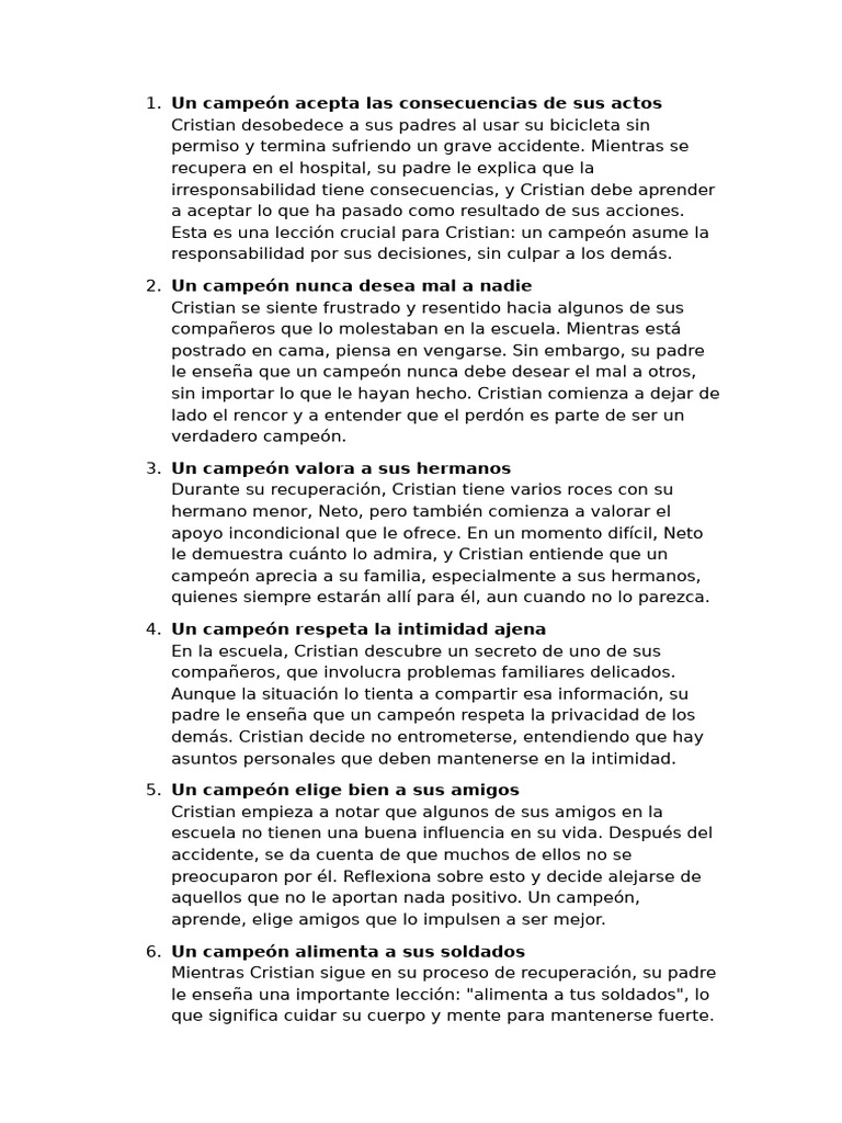 Lecciones de un campeón en la vida | PDF | Autoestima | Felicidad