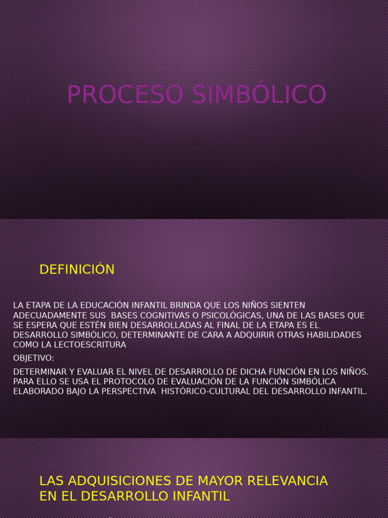 Proceso Simbólico | PDF | Pensamiento | Los símbolos