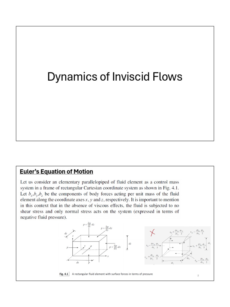 Dynamics of Inviscid Flows | PDF | Fluid Dynamics | Soft Matter