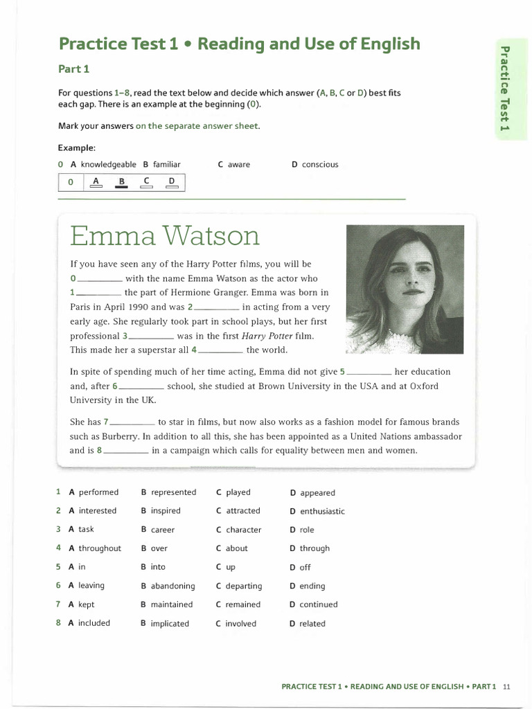 b2 First Mock Test 1 - Rue 1 - 3rd Bgu | PDF | Plastic | Photograph