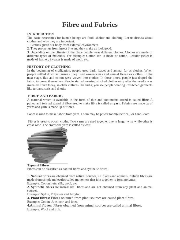 Fibre and Fabrics | PDF | Silk | Yarn