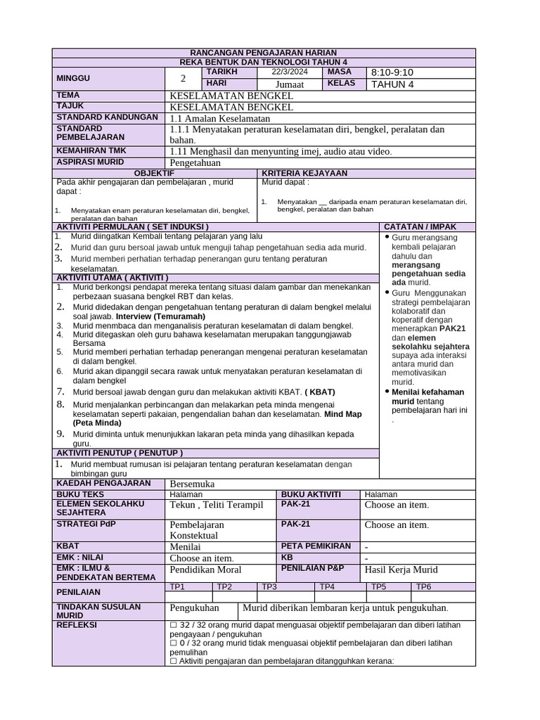 RBT Tahun 4 Minggu 2 | PDF | Karier & Perkembangan | Seni