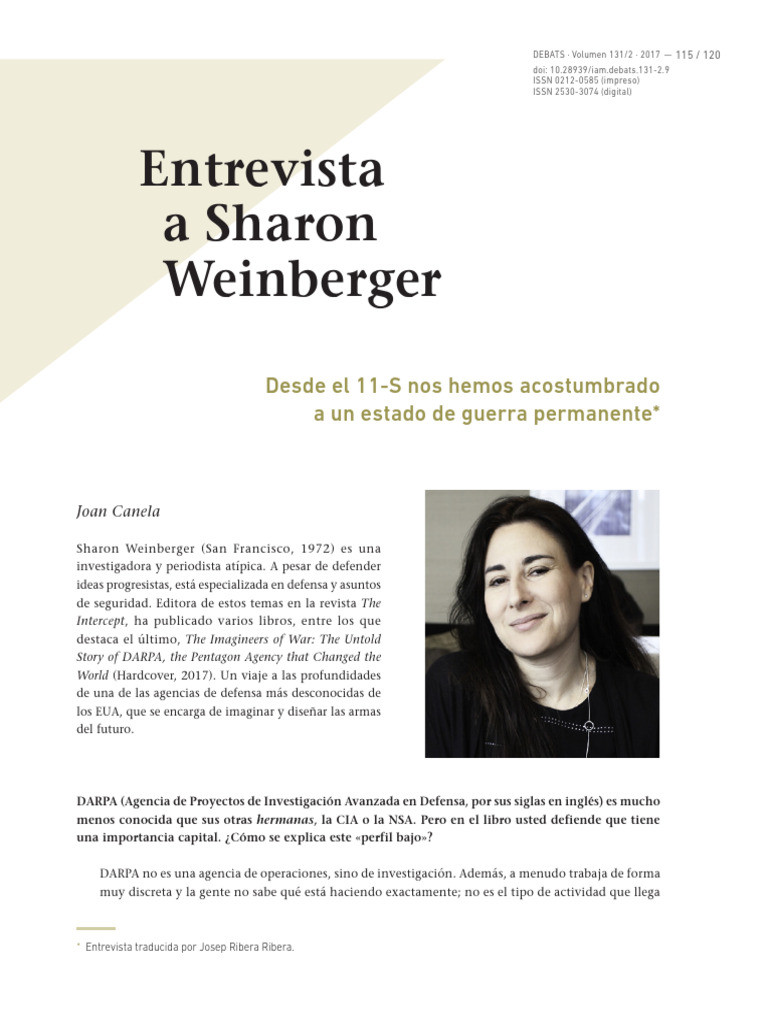 Entrevista a Sharon Weinberger sobre DARPA | PDF | Darpa