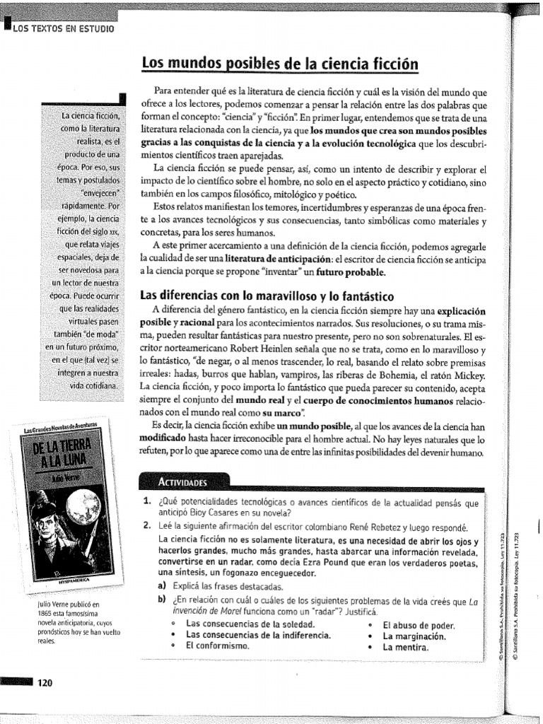 Apunte Sobre Los Elementos Propios de La Ciencia Ficcion. 2020 Manual ...