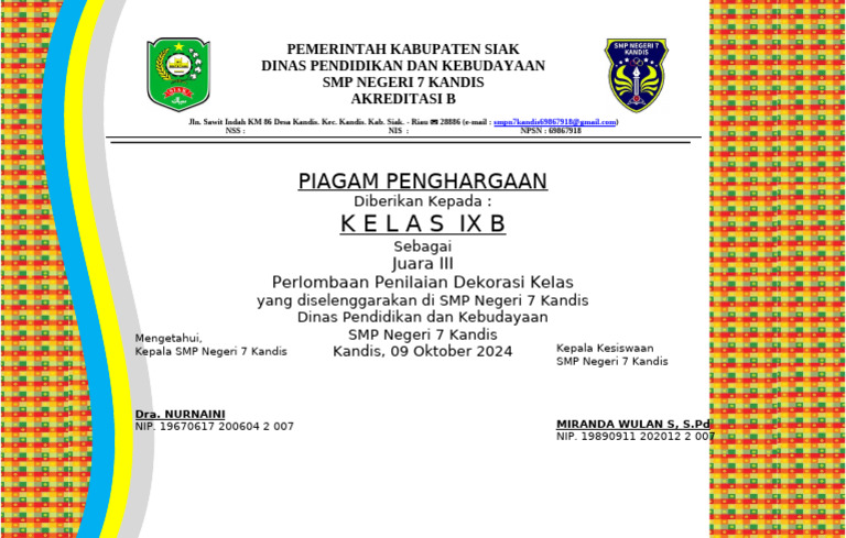 Piagam Hut Ri 78 2023 | PDF