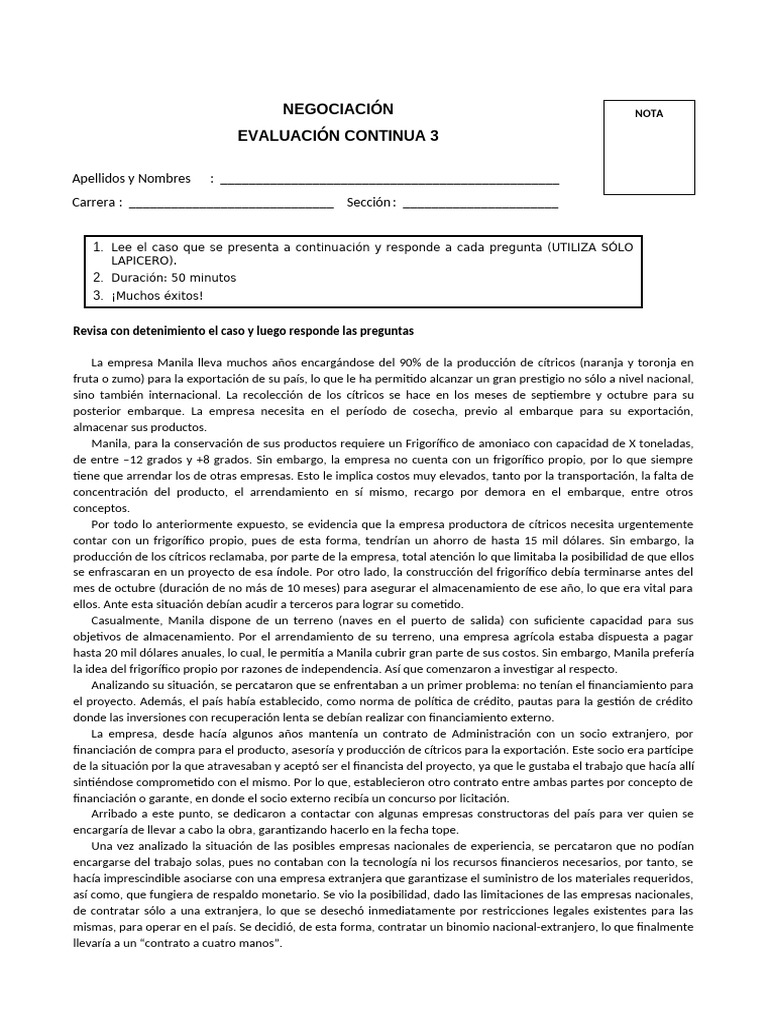 Caso Ec3 | PDF | Business | Economias