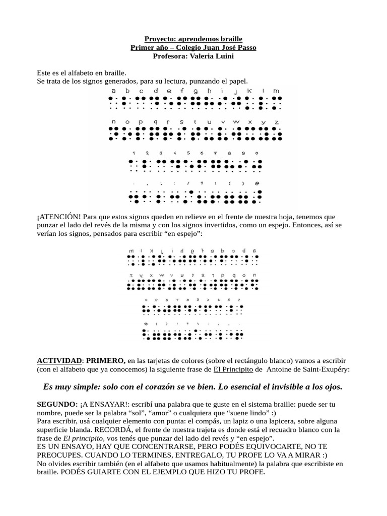 Proyecto Braille | PDF