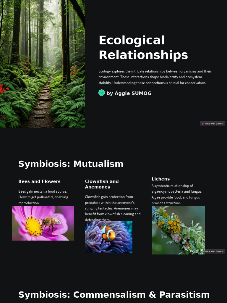 Ecological Relationships | PDF | Predation | Ecosystem