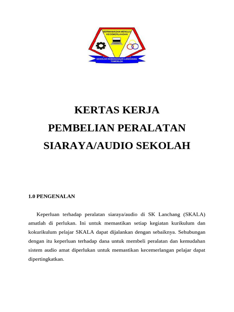 Pembelian Peralatan Siaraya Sekolah | PDF | Komputer | Teknologi & Rekayasa