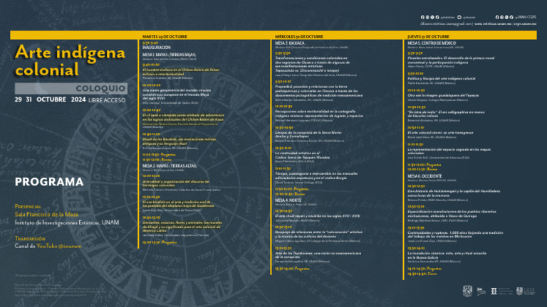 Programa - Web - Coloquio - Arte Indigena - Colonial | PDF | México ...