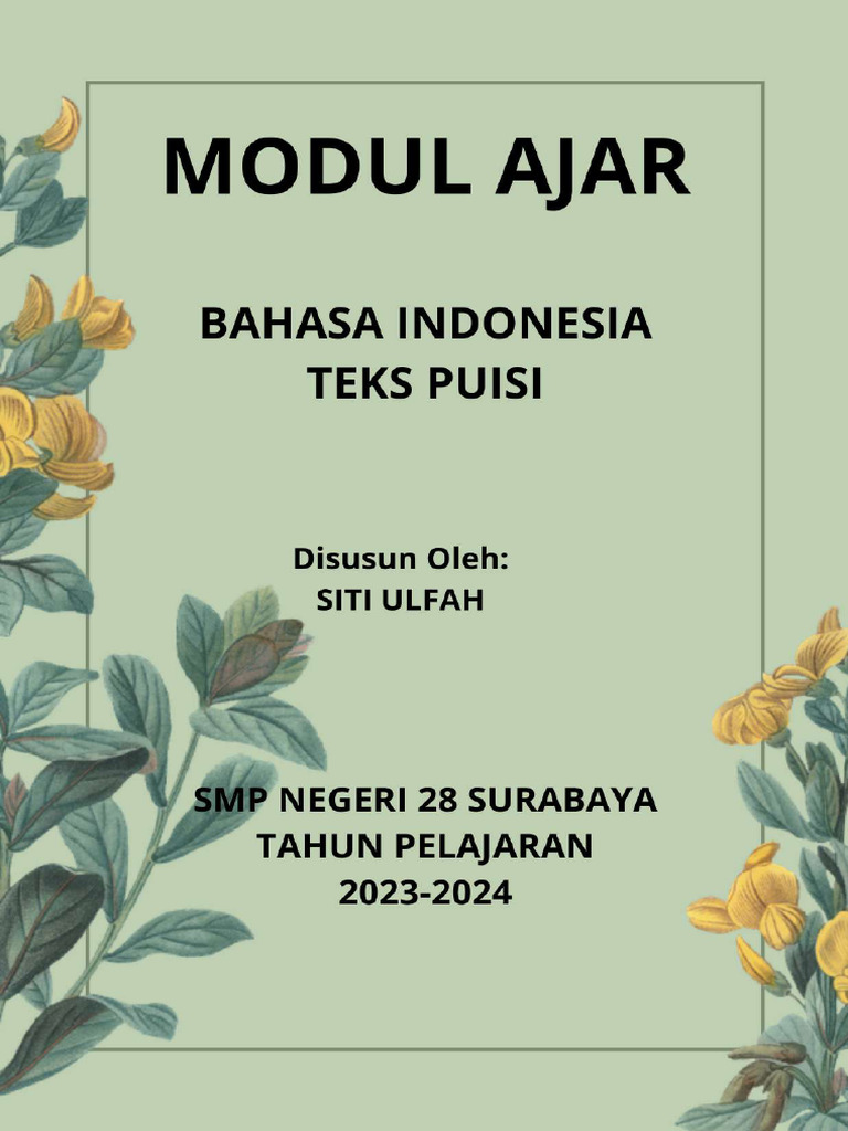 Modul Ajar Teks Puisi Ulfah | PDF