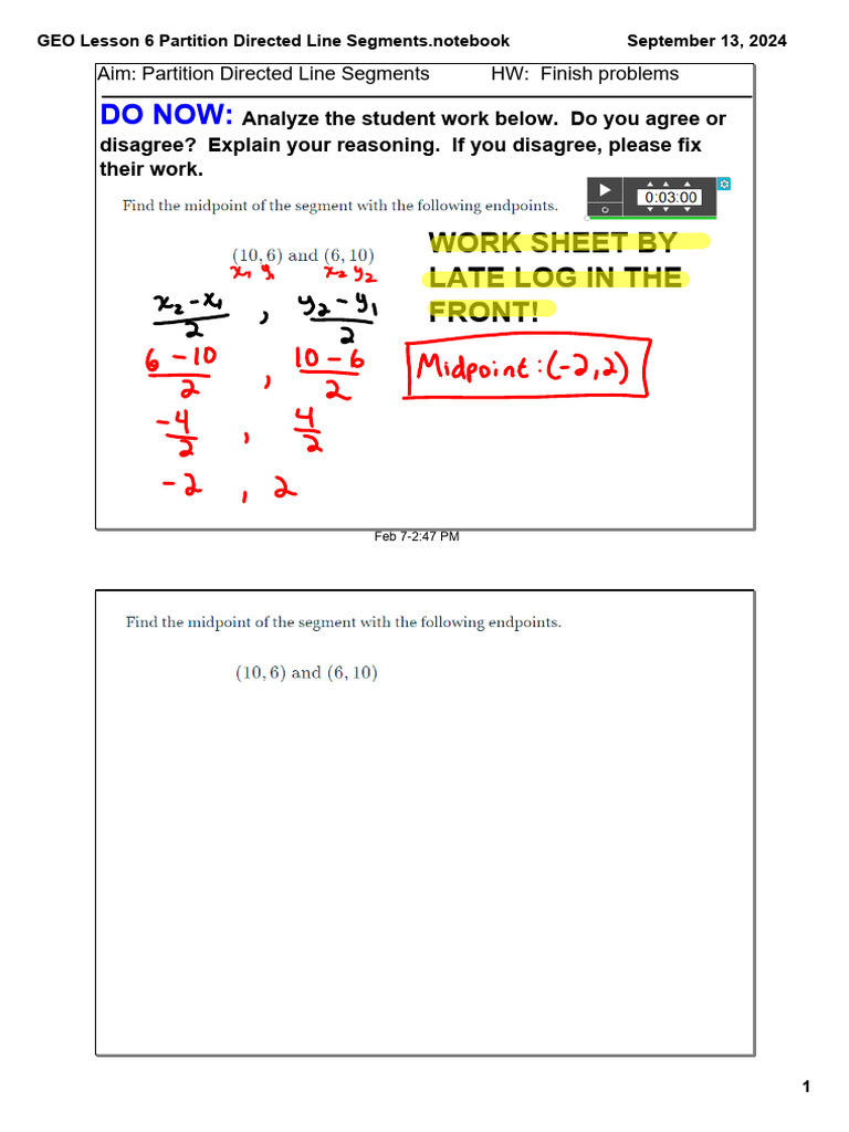 Kami Export - GEO Lesson 6 Partition Directed Line Segments | PDF