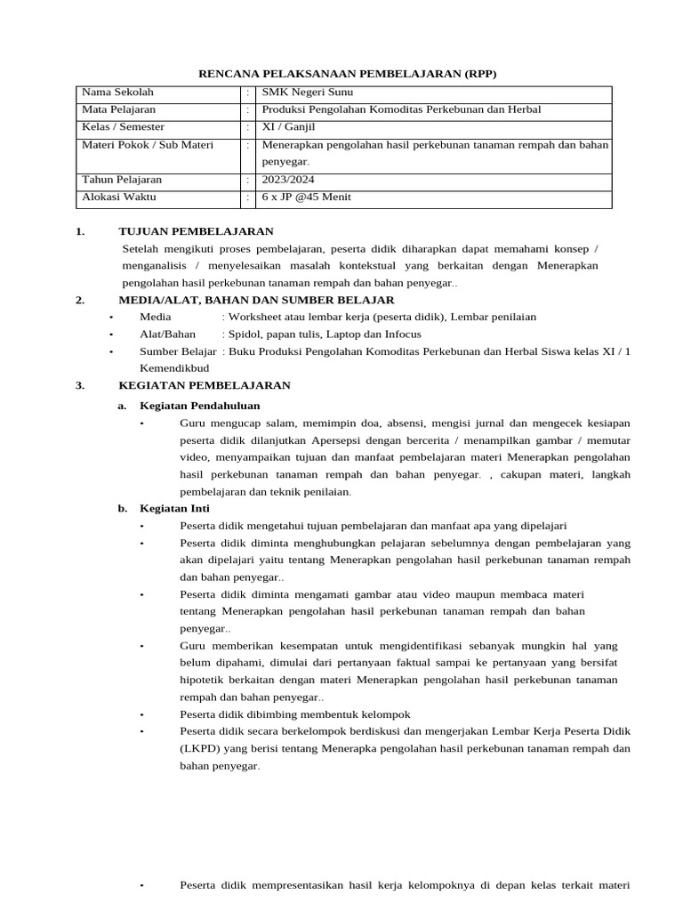 RPPP Herbal | PDF | Karier & Perkembangan | Kesehatan Holistik