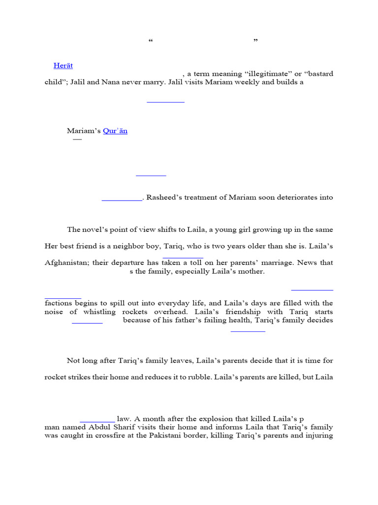 A Thousand Splendid Suns | PDF